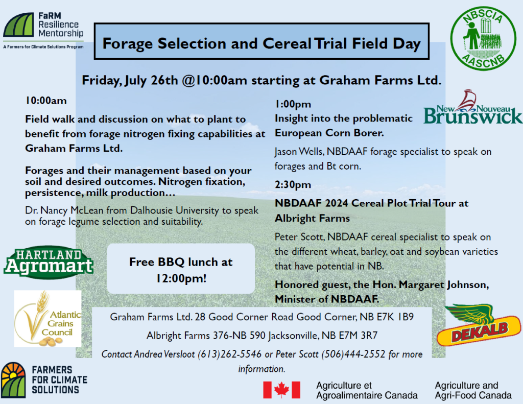 Forage Selection and Cereal Trial Field Day – NBSCIA